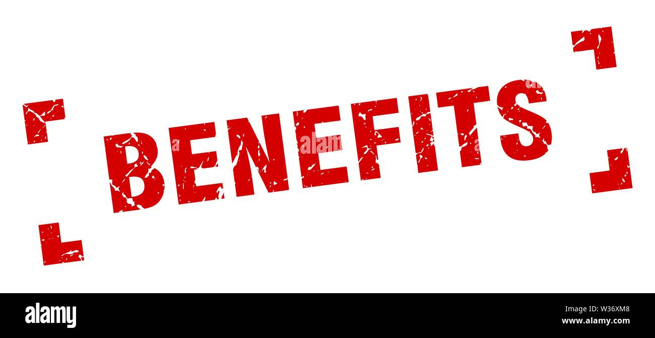 benefits stamp. benefits square grunge sign. benefits Stock Vector ...