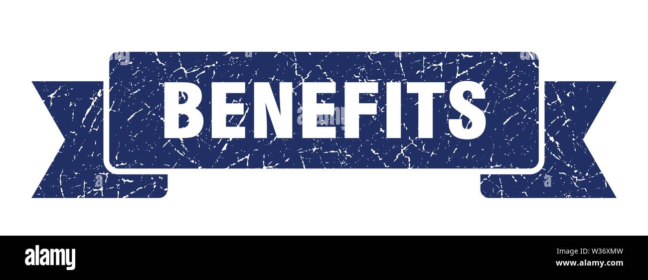 benefits grunge ribbon. benefits sign. benefits banner Stock Vector ...