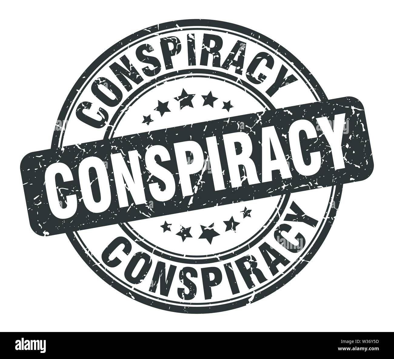 conspiracy stamp. conspiracy round grunge sign. conspiracy Stock Vector ...