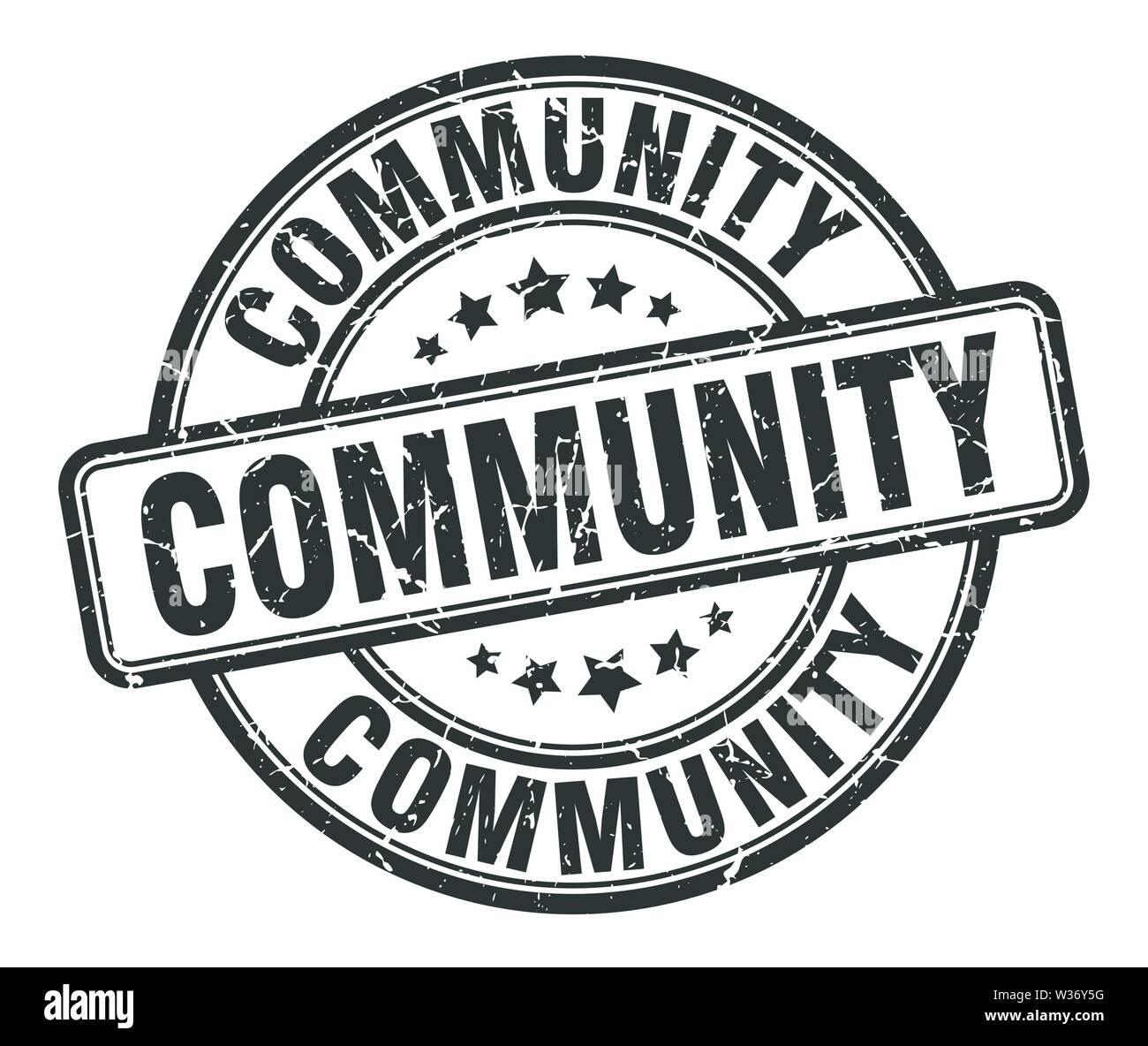 community stamp. community round grunge sign. community Stock Vector ...