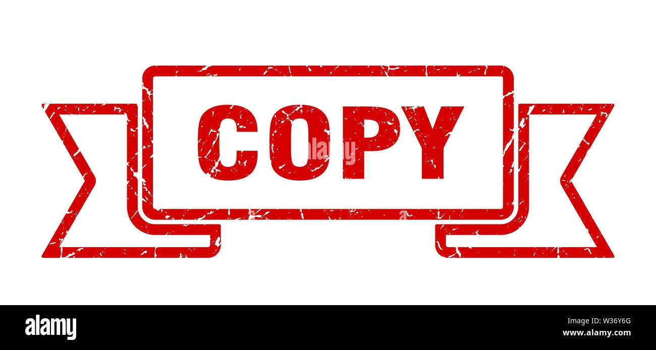 copy grunge ribbon. copy sign. copy banner Stock Vector Image & Art - Alamy