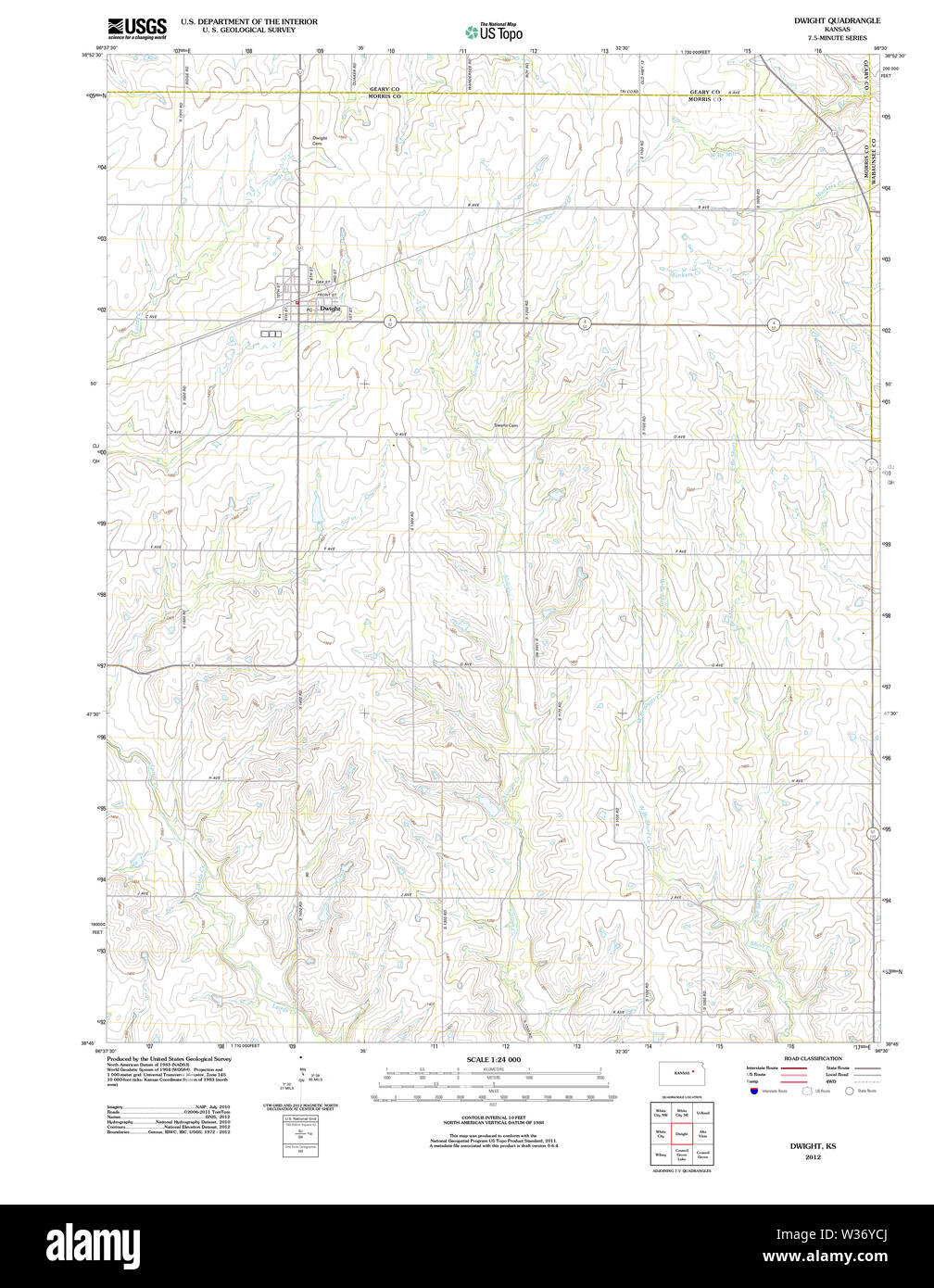 Map of dwight hi-res stock photography and images - Alamy
