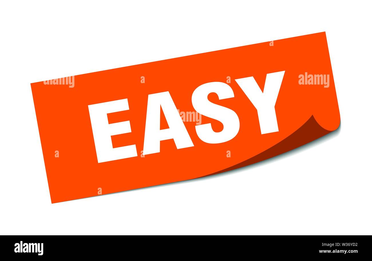 easy sticker. easy square isolated sign. easy Stock Vector Image & Art ...