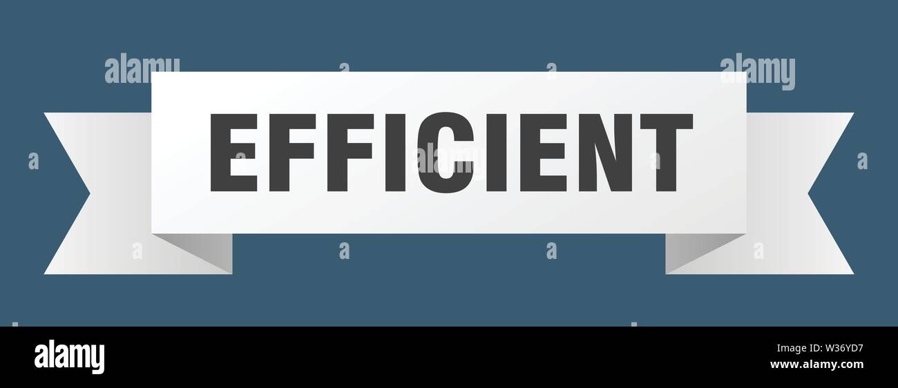 efficient ribbon. efficient isolated sign. efficient banner Stock ...