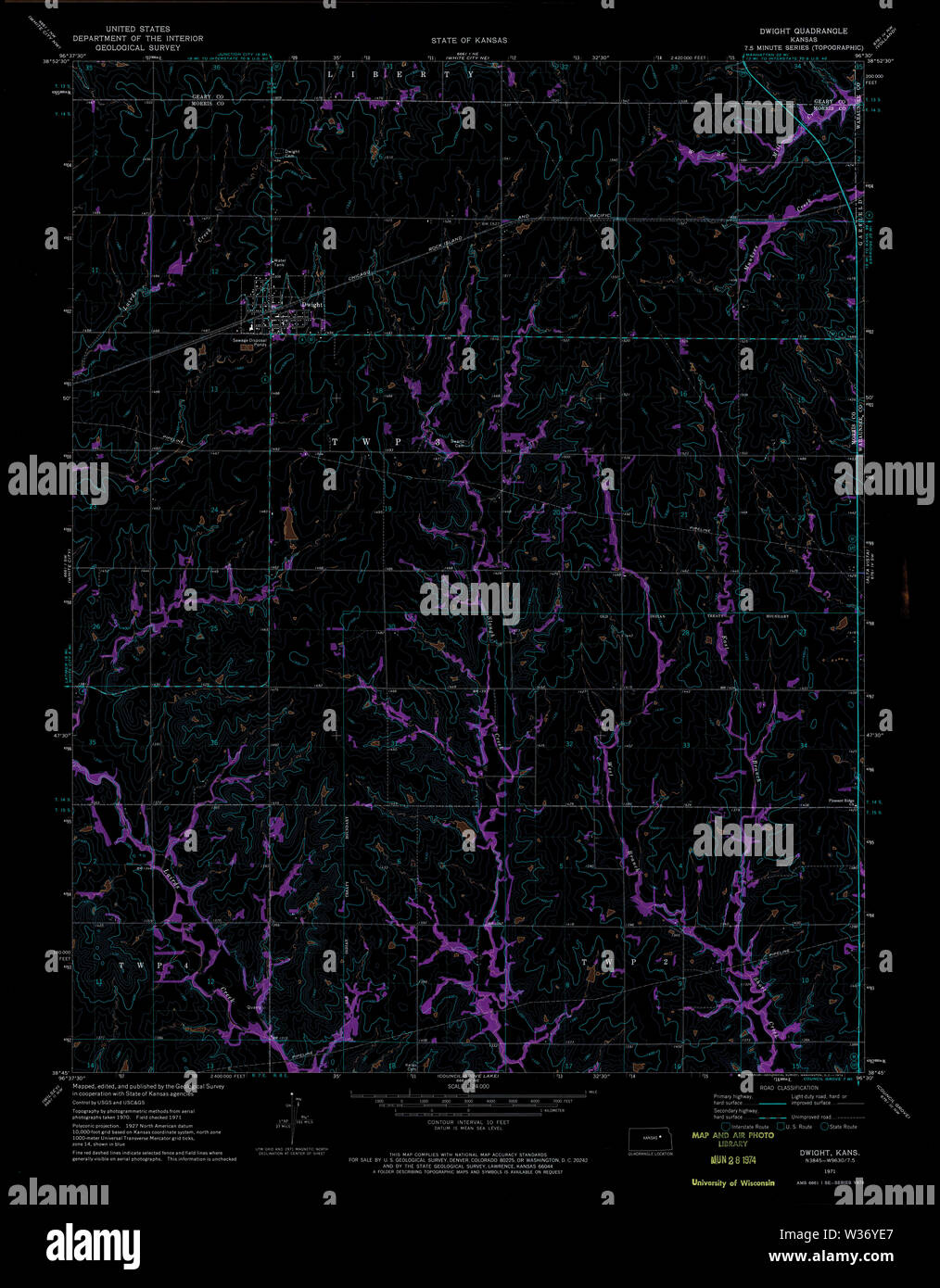 Dwight kansas map hi-res stock photography and images - Alamy