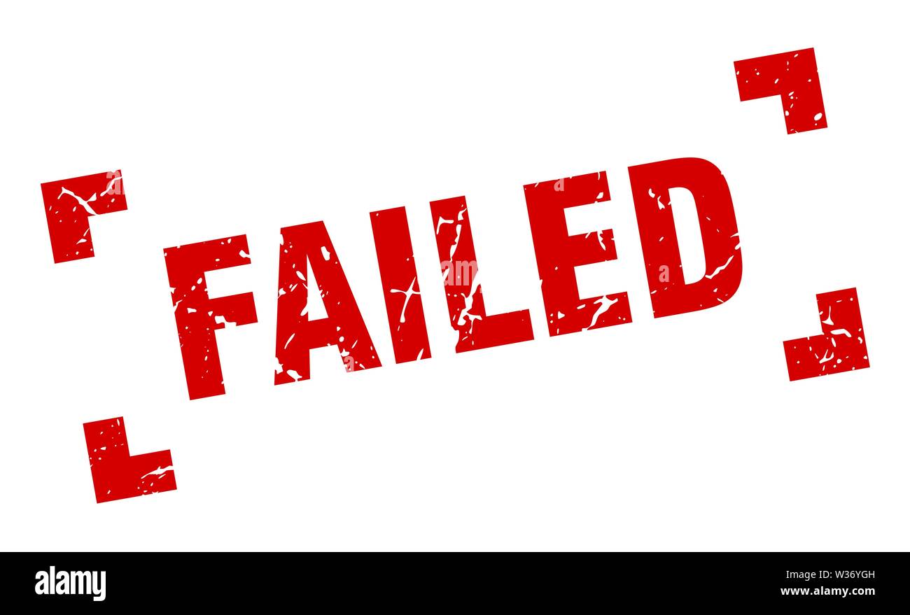 failed stamp. failed square grunge sign. failed Stock Vector Image ...