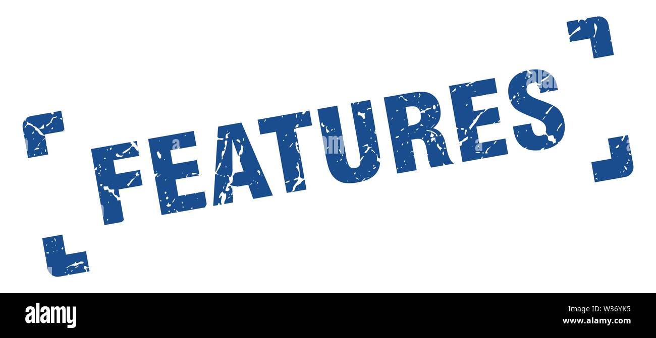 features stamp. features square grunge sign. features Stock Vector ...