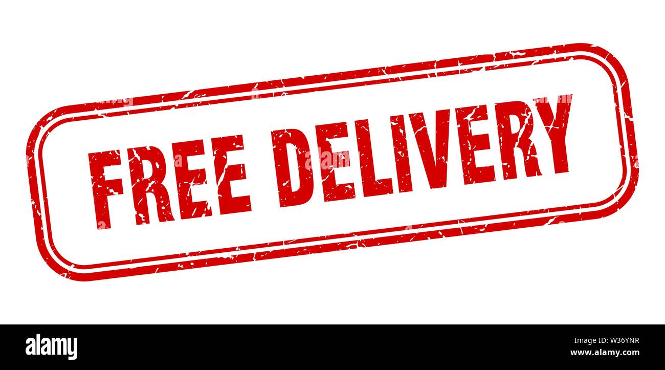 free delivery stamp. free delivery square grunge sign. free delivery ...