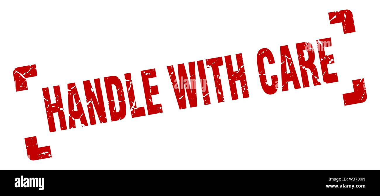 handle with care stamp. handle with care square grunge sign. handle ...