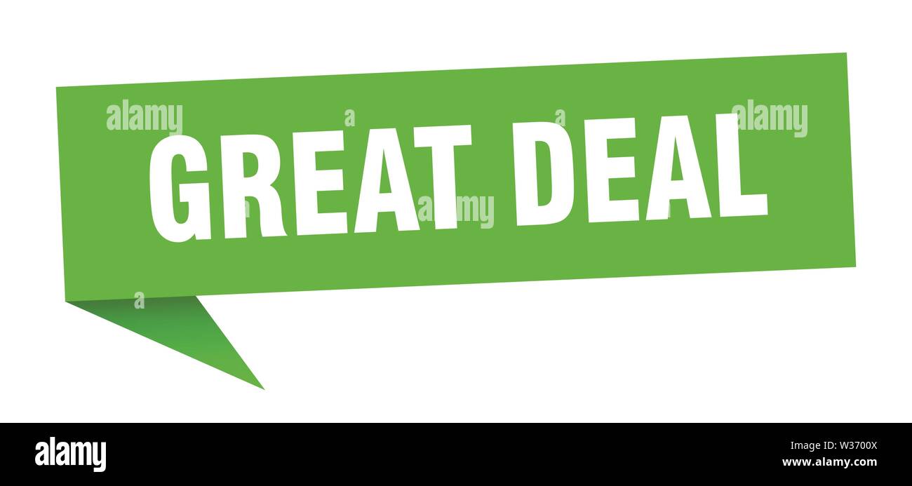 great deal speech bubble. great deal sign. great deal banner Stock ...