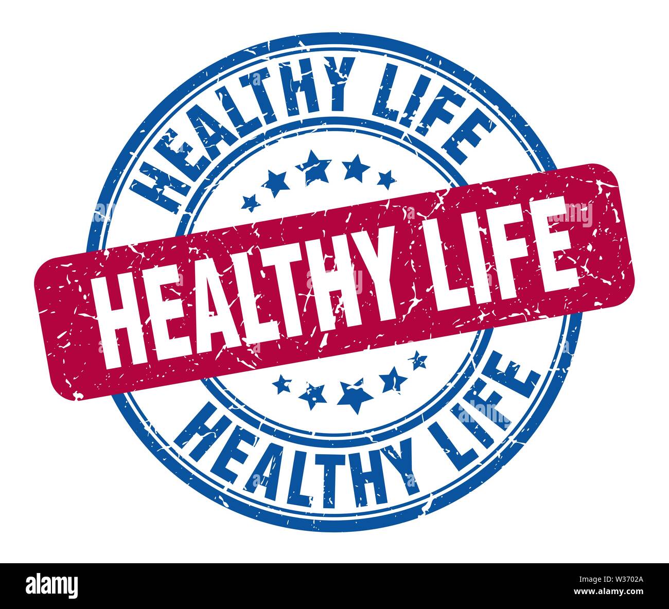 healthy life stamp. healthy life round grunge sign. healthy life Stock ...