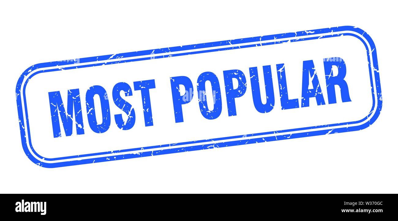 most popular stamp. most popular square grunge sign. most popular Stock ...