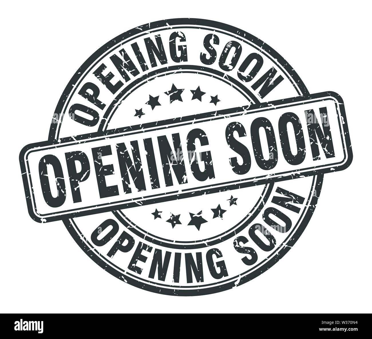 opening soon stamp. opening soon round grunge sign. opening soon Stock ...