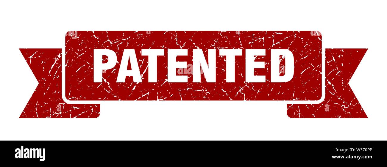 patented grunge ribbon. patented sign. patented banner Stock Vector ...
