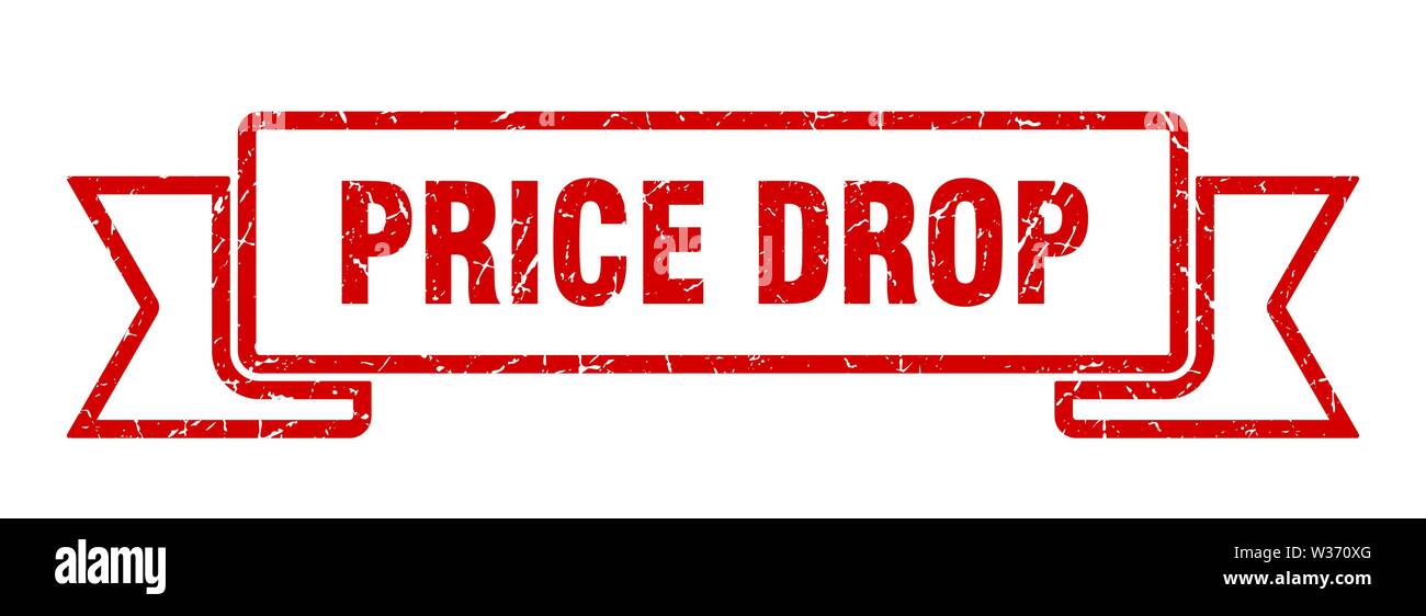 price drop grunge ribbon. price drop sign. price drop banner Stock ...