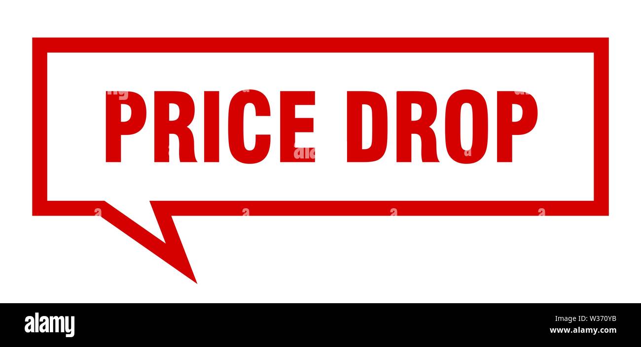price drop sign. price drop square speech bubble. price drop Stock ...