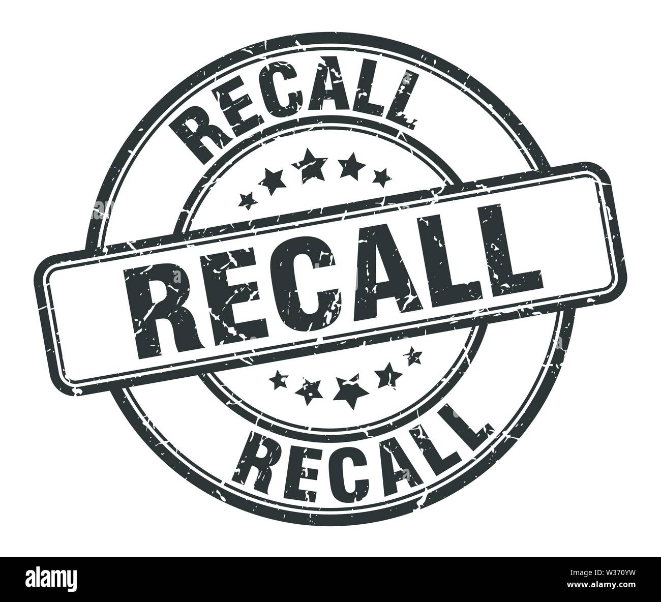 Recall rubber stamp Black and White Stock Photos & Images - Alamy