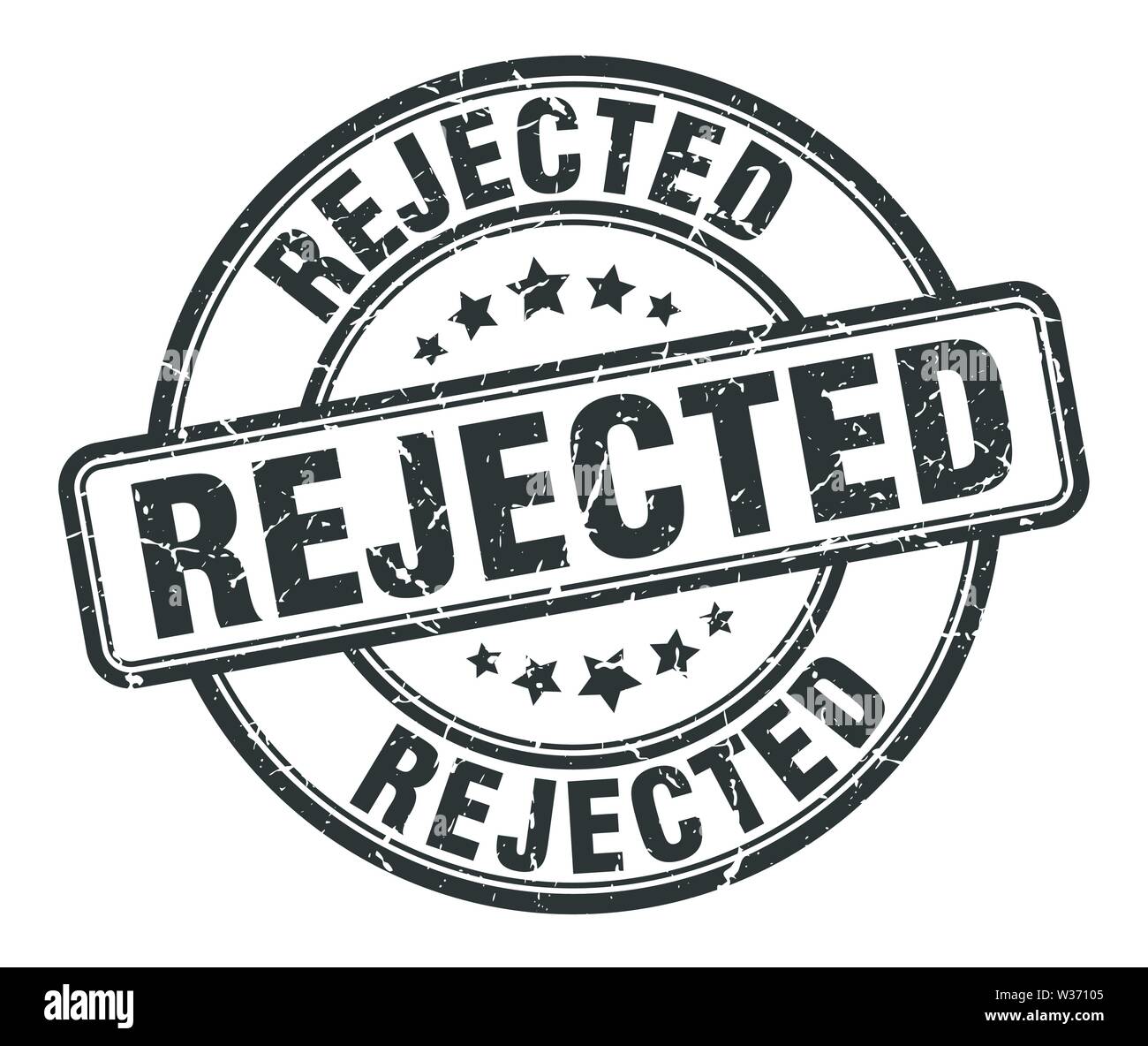 Reject stamp round Black and White Stock Photos & Images - Alamy