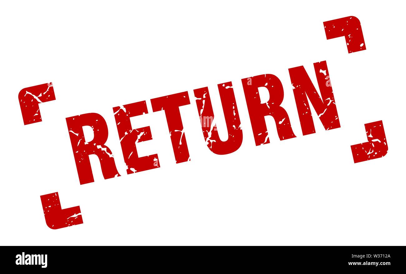 return stamp. return square grunge sign. return Stock Vector Image ...