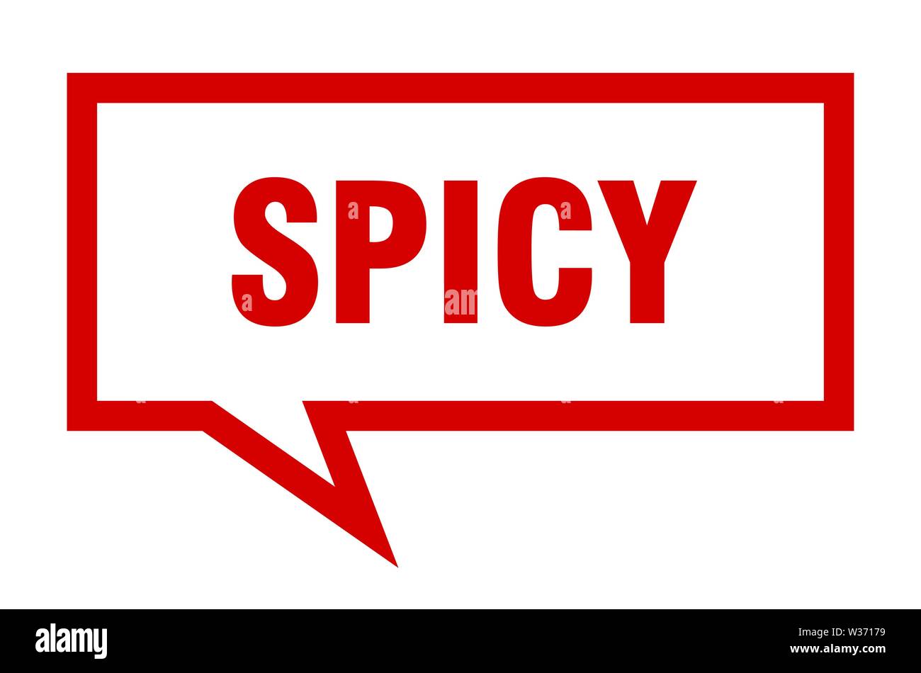 spicy sign. spicy square speech bubble. spicy Stock Vector Image & Art ...