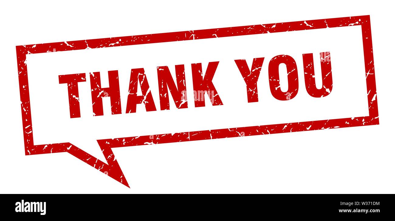 thank you sign. thank you square speech bubble. thank you Stock Vector ...