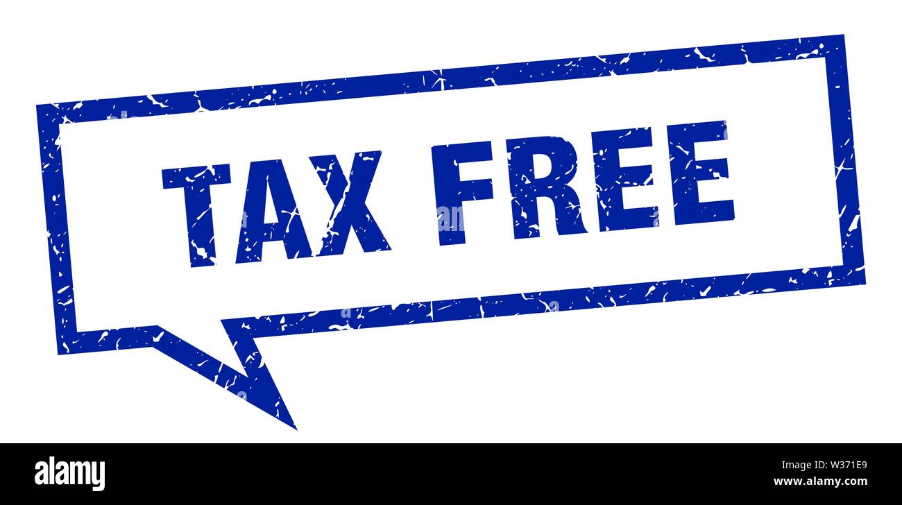 tax free sign. tax free square speech bubble. tax free Stock Vector ...