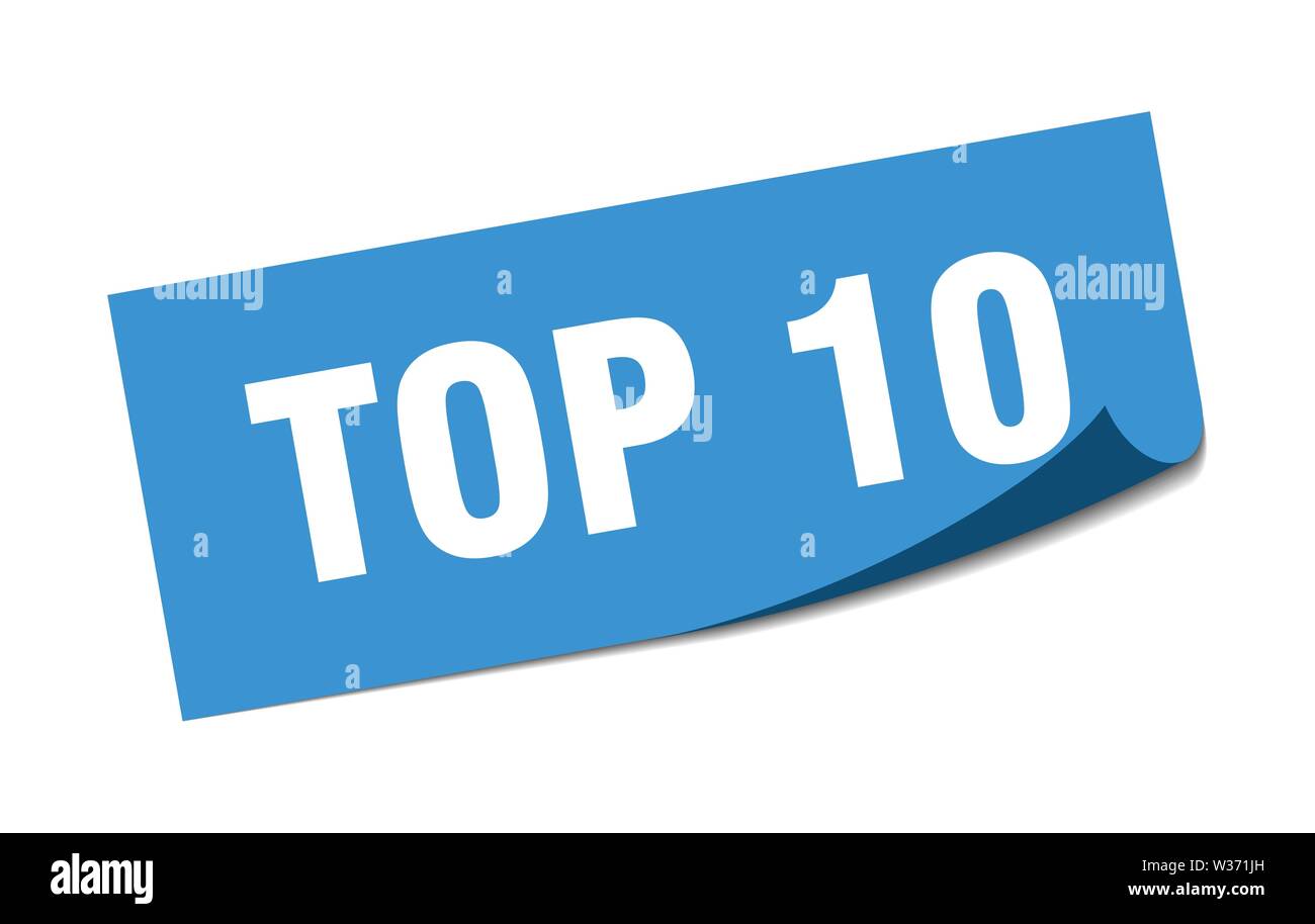 top 10 sticker. top 10 square isolated sign. top 10 Stock Vector Image ...