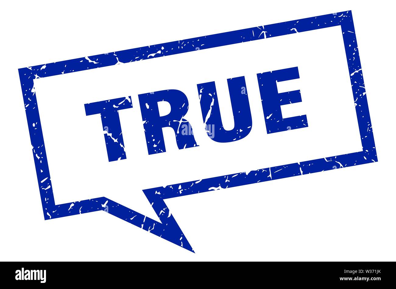 true sign. true square speech bubble. true Stock Vector Image & Art - Alamy