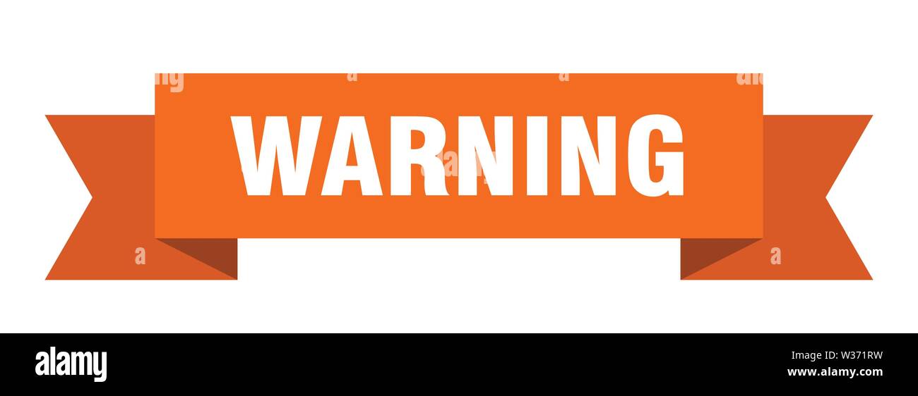warning ribbon. warning isolated sign. warning banner Stock Vector ...