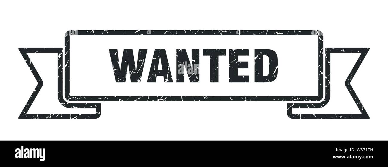 wanted grunge ribbon. wanted sign. wanted banner Stock Vector Image ...