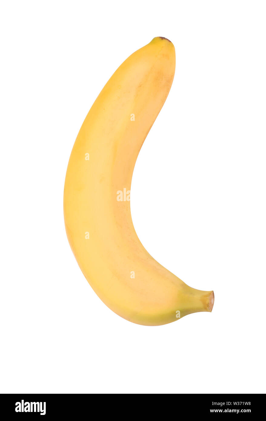 Yellow Banana Isolated Stock Photo - Alamy