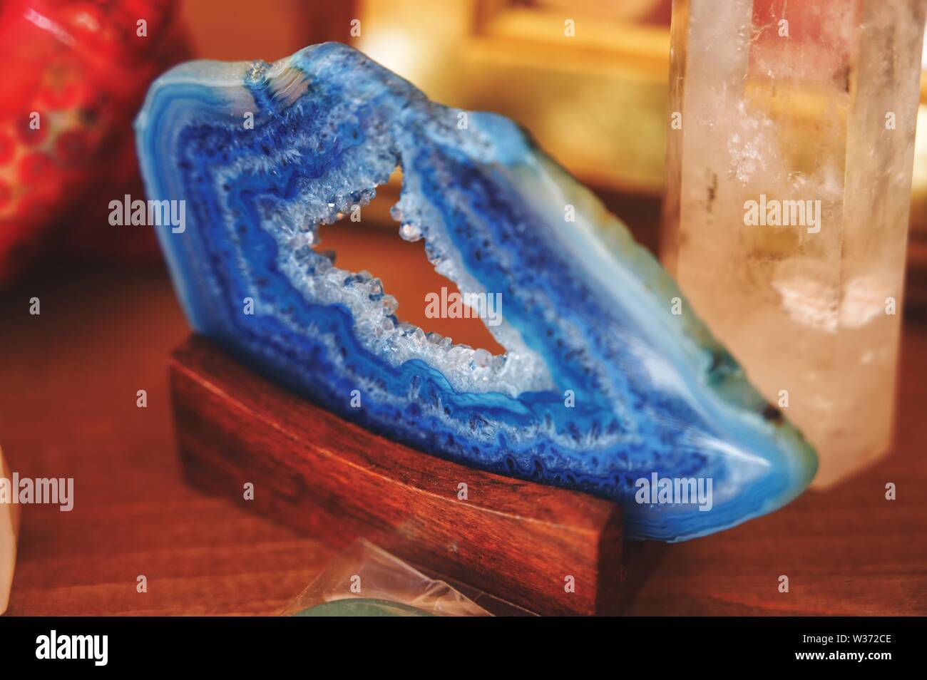 Agate cross section closeup hi-res stock photography and images - Alamy