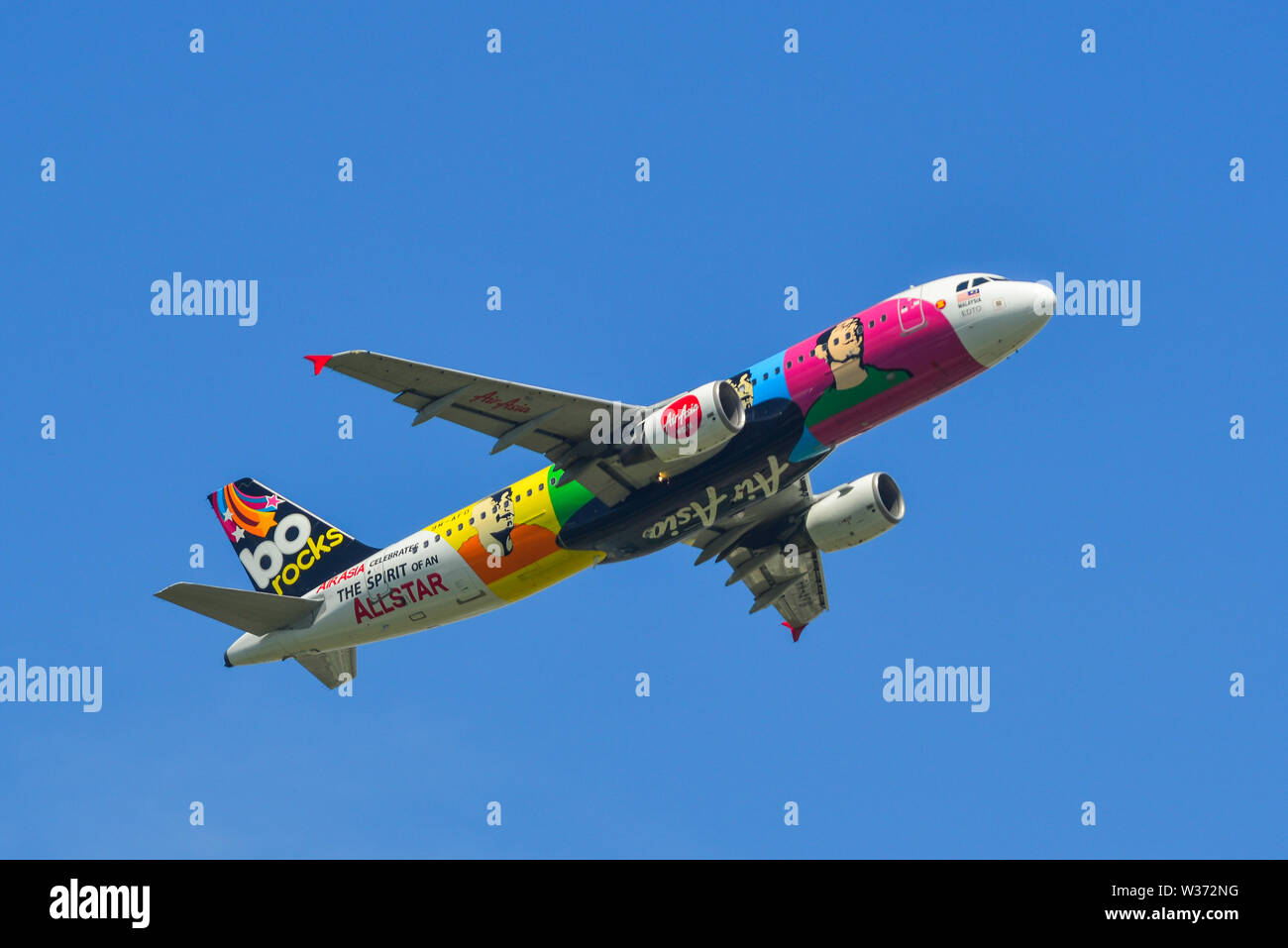 Saigon, Vietnam - Jun 19, 2019. 9M-AFD AirAsia Airbus A320 (Allstars ...