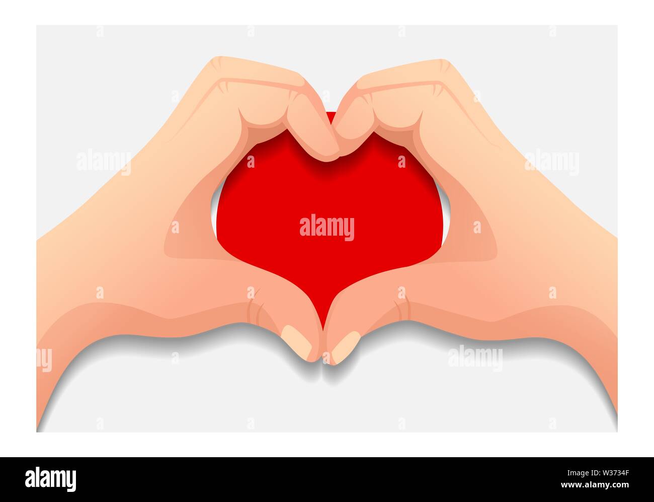 Japan flag and hand heart shape. Patriotic background. National flag of ...