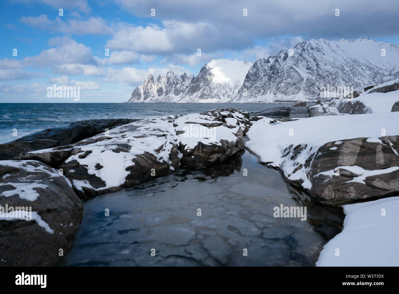 Blue hour over arctic beach hi-res stock photography and images - Alamy