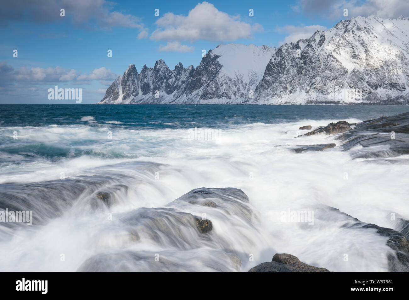 Blue hour over arctic beach hi-res stock photography and images - Alamy