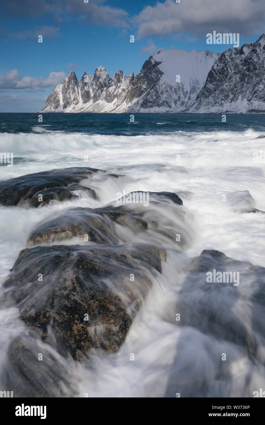 Blue hour over arctic beach hi-res stock photography and images - Alamy