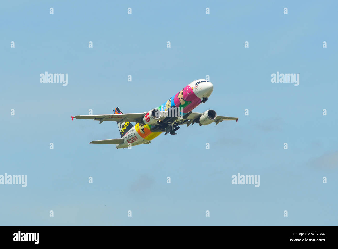 Saigon, Vietnam - Jun 19, 2019. 9M-AFD AirAsia Airbus A320 (Allstars ...