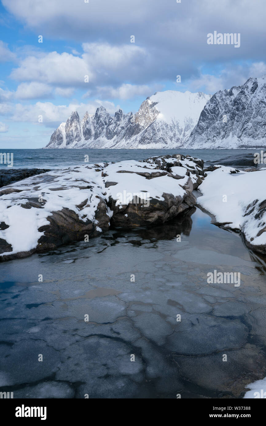 Blue hour over arctic beach hi-res stock photography and images - Alamy