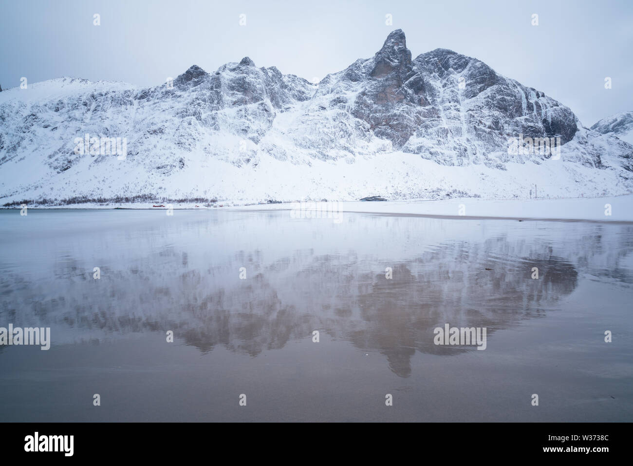 Blue hour over arctic beach hi-res stock photography and images - Alamy