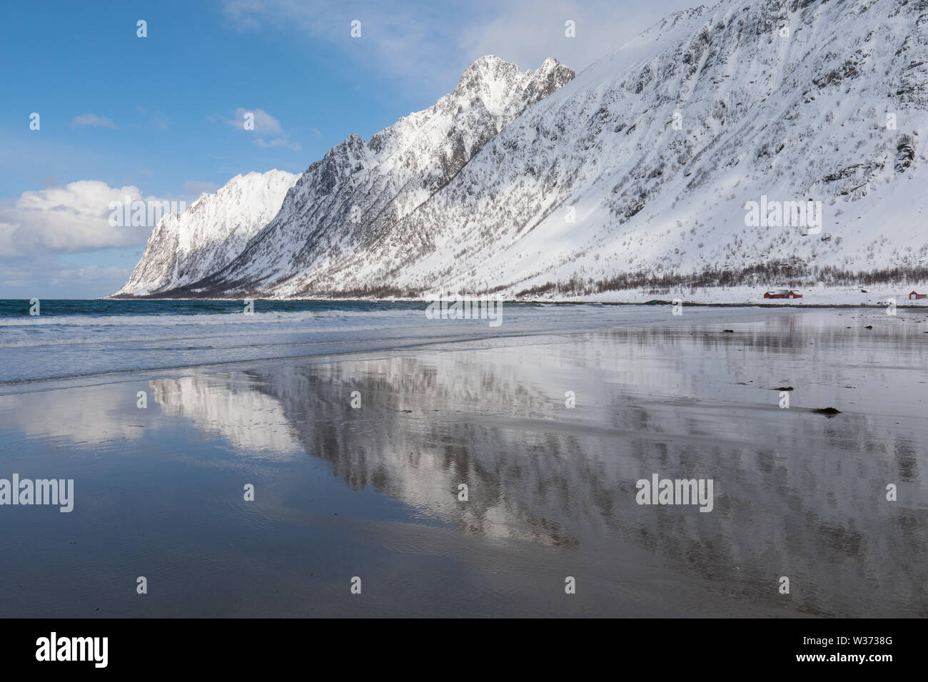 Blue hour over arctic beach hi-res stock photography and images - Alamy