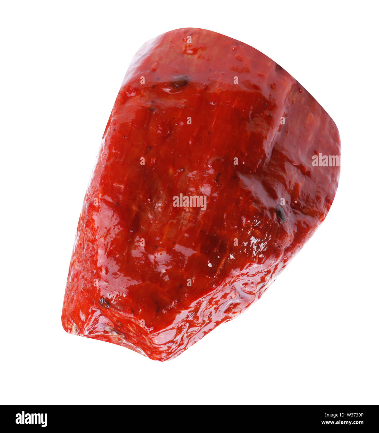 Piece of Boiled and Smoked Meat Isolated Stock Photo - Alamy