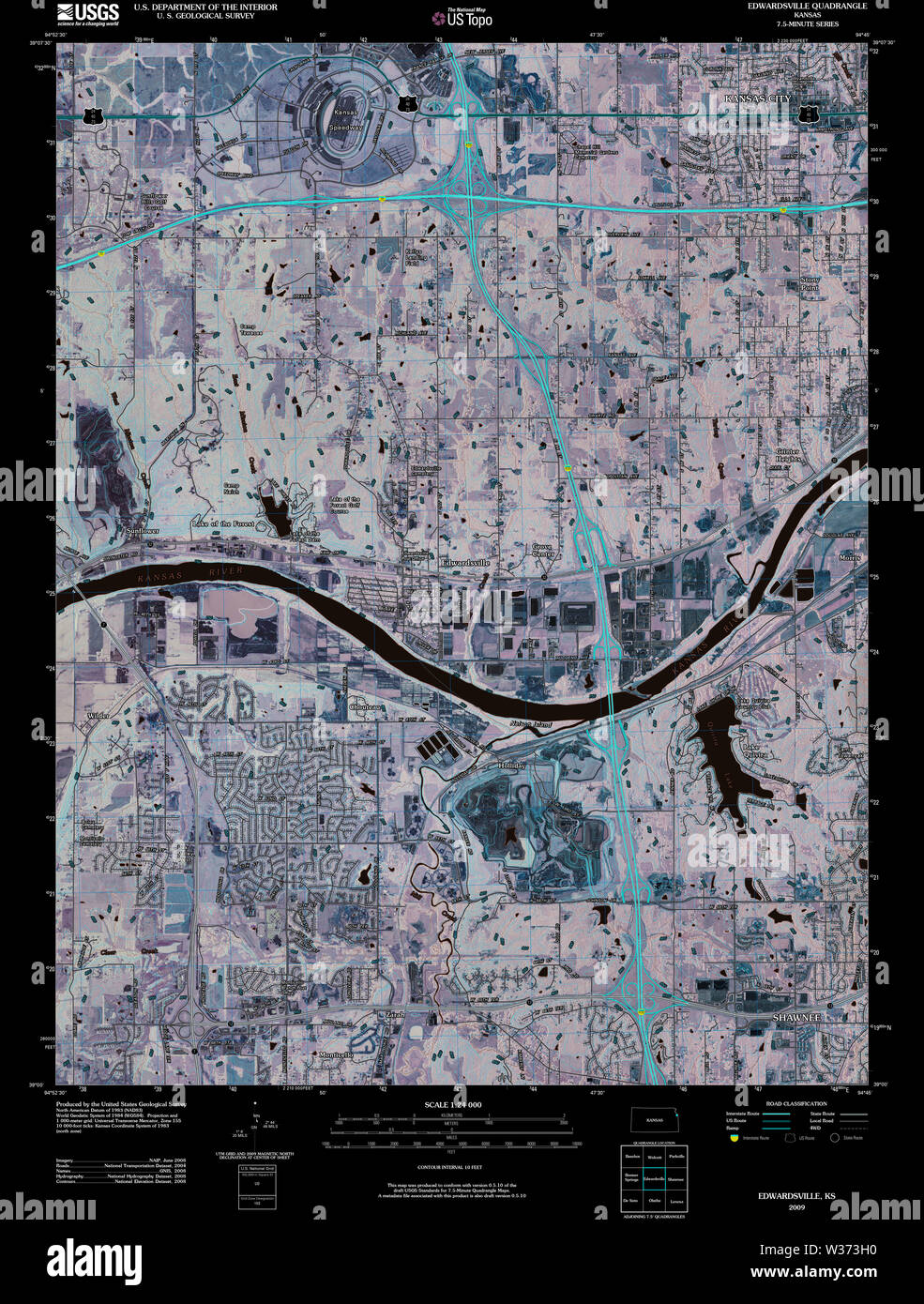 Edwardsville map hi-res stock photography and images - Alamy