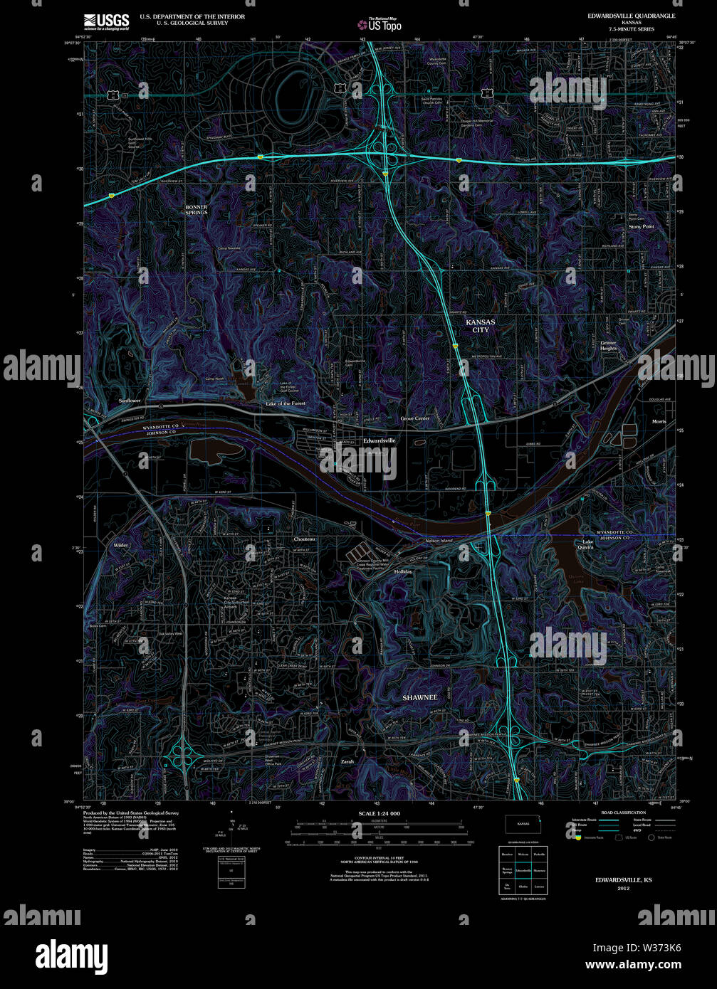 Edwardsville map hi-res stock photography and images - Alamy