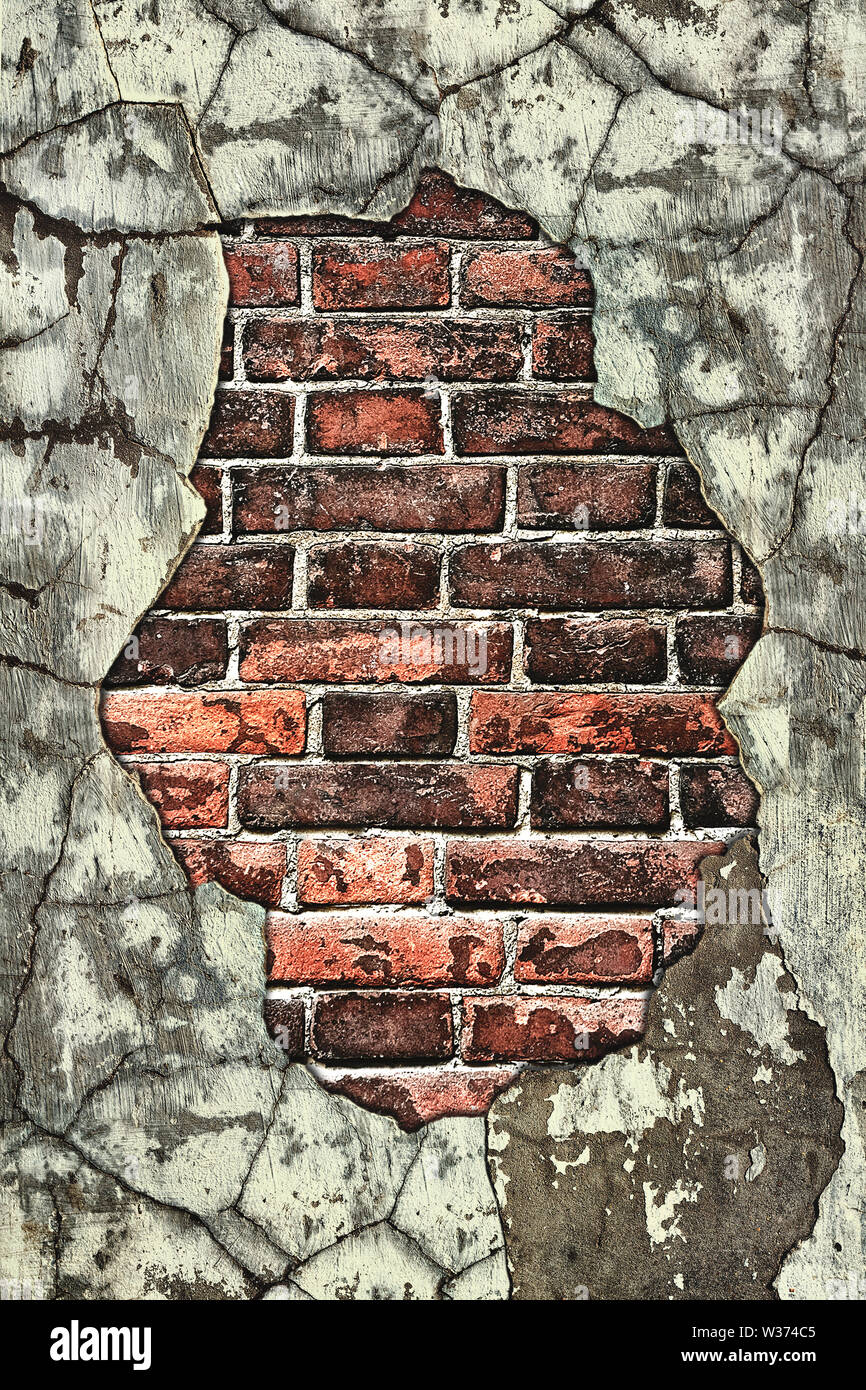 Crumbling Wall Drawing