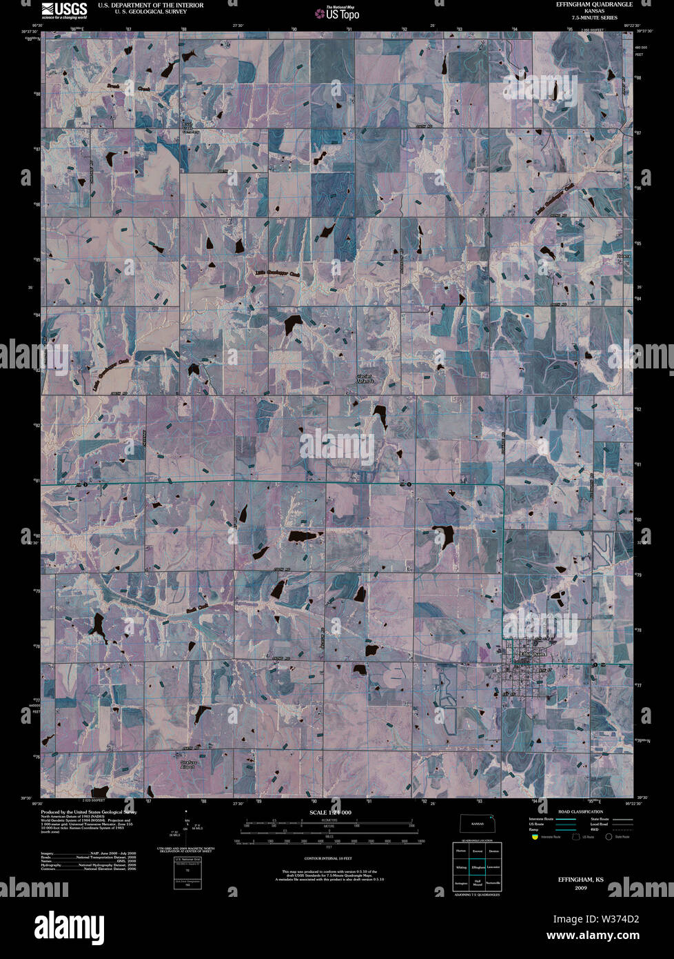 Map of effingham hi-res stock photography and images - Alamy