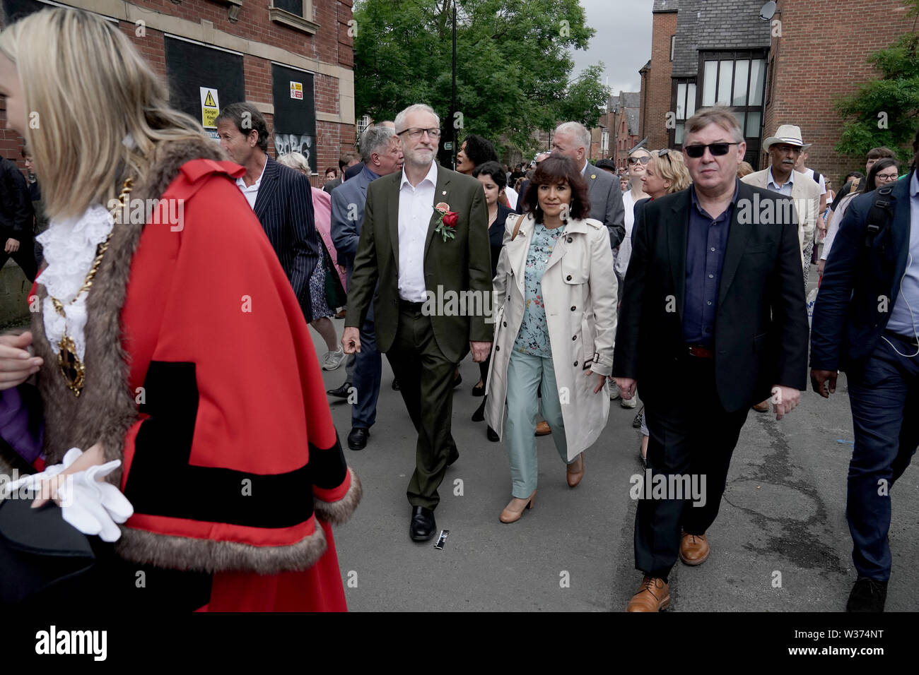 Labour leader Jeremy Corbyn and his wife Laura Alvarez during the ...