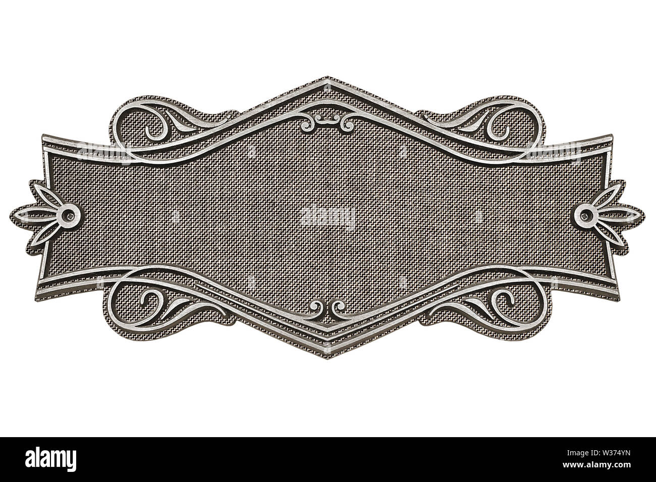 Vintage fabric frame isolated on white background Stock Photo - Alamy