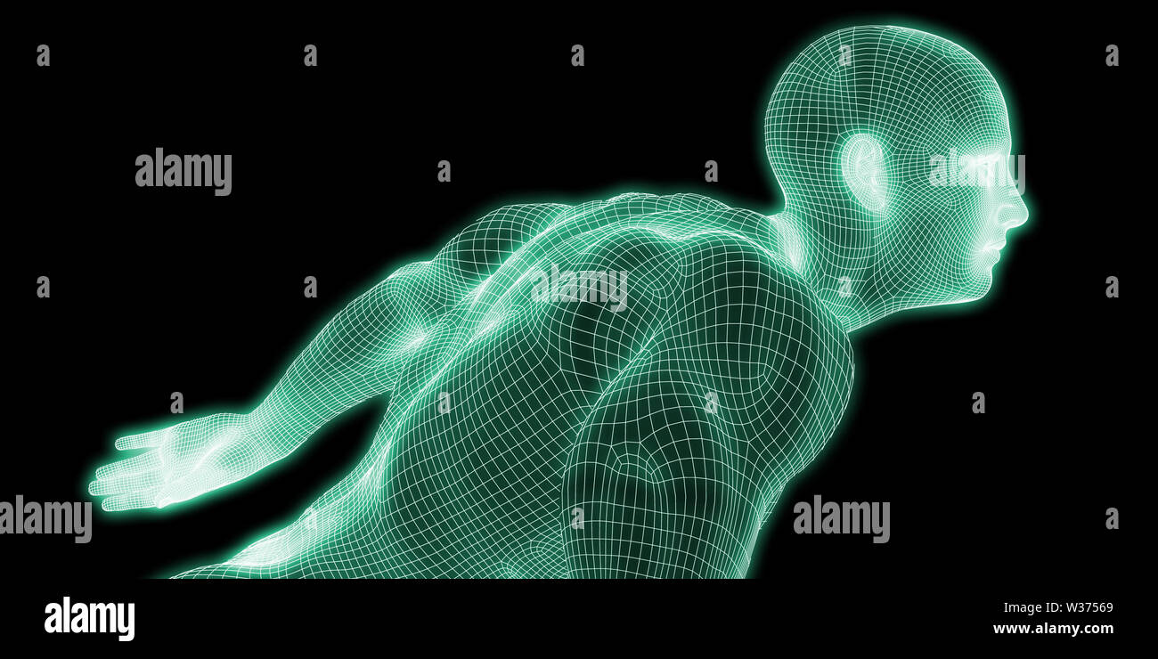 Medical Visualization of a Human Body in Motion Stock Photo - Alamy