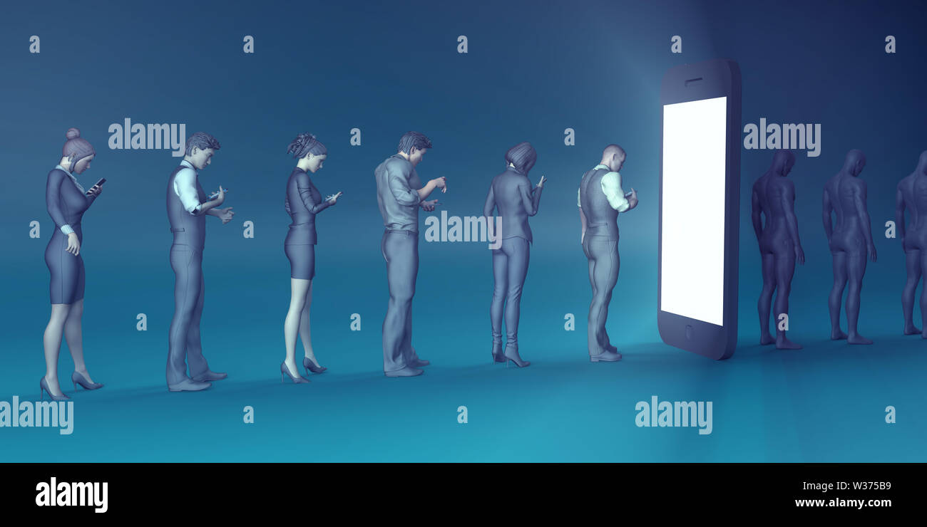 Mobile Phone Addiction as a Growing Problem Concept Stock Photo - Alamy